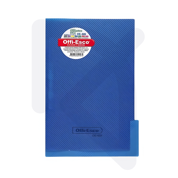 Carpeta Legajadora Offi Esco OE-809 Oficio Azul